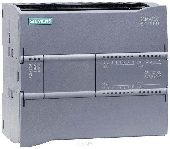 SIMATIC S7-1200, CPU 1214C, COMPACT CPU, DC/DC/DC, ONBOARD I/O: 14 DI 24V DC; 10 DO 24 V DC; 2 ...