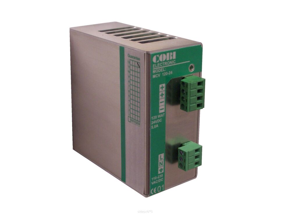 Zasilacz impulsowy na szynę DIN 120W 24V 5A - MCV 120-24
